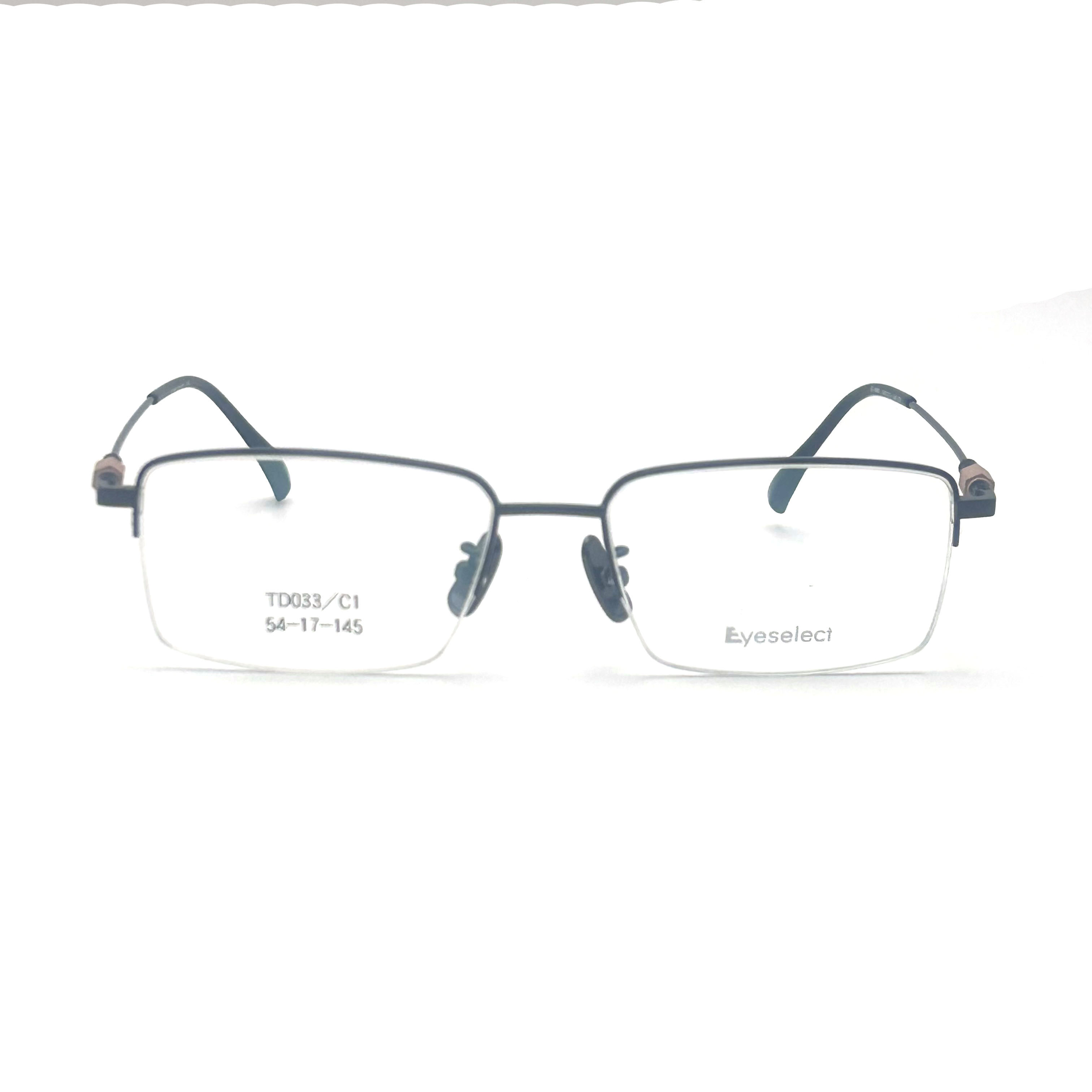 TD033 Rectangle eye shape titanium frame engineered with precision